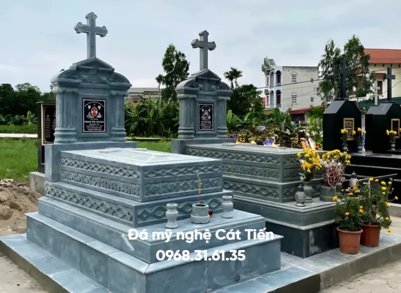 Mộ đá Công giáo – Mẫu mộ chuẩn tín lý, trang nghiêm, bền vững - Đá Mỹ ...